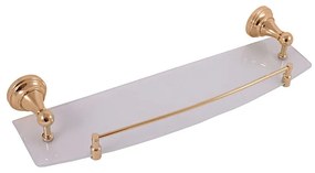 Slezák RAV Polička skleněná 500 mm zlato Koupelnový doplněk MORAVA RETRO, Barva: zlatá - MKA0900/50Z
