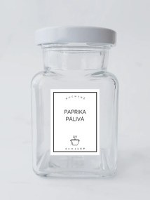 Samolepka na kořenky PAPRIKA PÁLIVÁ bílá 3 × 4 cm základní písmo