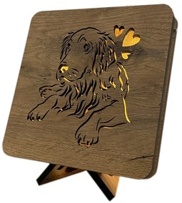 Li-Go "Retrívr" lampa 19x19cm provedení povrchu: ořech