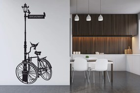 Lepy.cz Samolepka na zeď Lampa- Kolo Velikost (šířka x výška): 40x90cm, Barevná varianta: Bílá