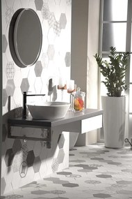 Sapho, FLOAT LED podsvícené zrcadlo, průměr 600mm, bílá, 22559