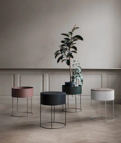 Ferm Living Truhlík na květiny Plant Box Round, cashmere