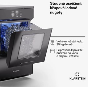 Klarstein Ice Galet, výrobník ledu, 20 kg/24 h, Auto-Clean, 2,2litrová nádrž na vodu