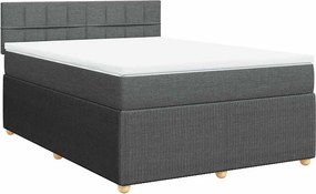 Box spring postel s matrací tmavě šedá 160x200 cm textil 3287508