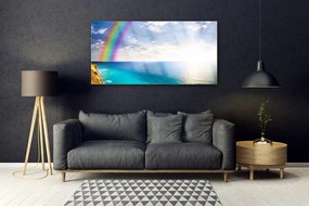 Plexisklo-obraz Duha u Moře Krajina 120x60 cm