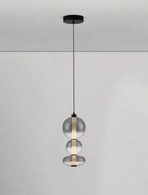 LED stmívatelné černé-šedé moderní svítidlo Bally