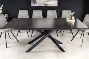 Roztahovací keramický stůl Halia 160-200 cm mramor antracit