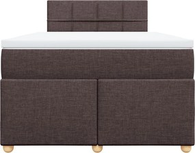 Box spring postel s matrací tmavě hnědá 120x200 cm textil 3286650