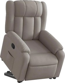 Zvedací polohovací křeslo taupe textil 3205324