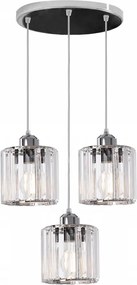 Toolight - ELEGANCE LAMPA SUFITOWA APP210-3CPR KRYSZTAŁ SREBRNA, OSW-08550