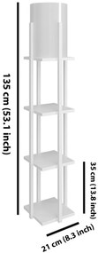 Stojací lampa Nora I bílá