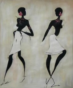 Dvě tmavé ženy - 120 x 90 cm