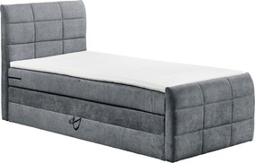 XXXLutz POSTEL BOXSPRING, 100/200 cm, antracitová MID.YOU - Jednolůžkové postele - 002220033501