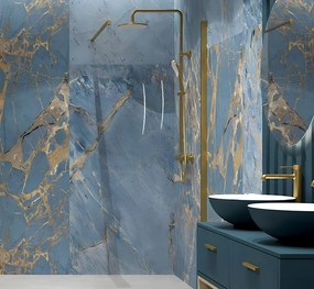 Erga Paris, sprchová zástěna Walk-In 80x200 cm, 8mm čiré sklo, zlatý lesklý profil, ERG-V02-PARIS-080x200-CL-GD