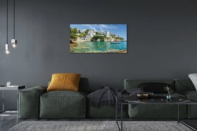 Obrazy na plátně Řecko Sea městského života 100x50 cm