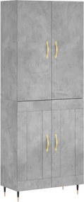Skříň highboard betonově šedá 69,5x34x180 cm kompozitní dřevo 3195775