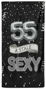 Osuška Stále sexy – černá (věk: 55, Velikost osušky: 100x170cm)