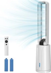 HOMCOM 3v1 přenosný výparný chladič vzduchu — zvlhčovač a ventilátor, 2 chladící vložky, nádrž 1,7 l, 15hod. časovač, 70° oscilace, dálkové ovládání,…