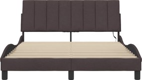 Rám postele bez matrace Hanko tmavě hnědá 120 x 200 cm textil 3310450