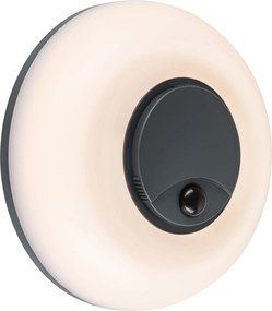 P 94956 LED venkovní nástěnné svítidlo Aureva pohybové čidlo IP65 kruhové 220mm 2200 - 4000K 20,5W 230V antracit/bílá polykarbonát - PAULMANN