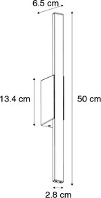 Moderní venkovní nástěnné svítidlo černé vč. LED IP54 - Jamal
