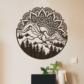 dřevo života Dřevěná mandala MANDALA HORY Zvolte rozměr (cm): 40x40, Zvolte barvu dekoru: Wenge