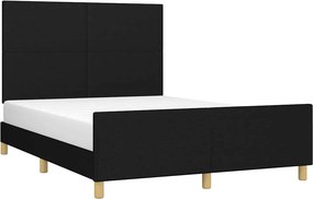 Rám postele bez matrace černý 140 x 190 cm textil 3124889
