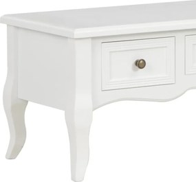 vidaXL TV stolek 100 x 35 x 35 cm dřevěný [280048] Barva: Bílá
