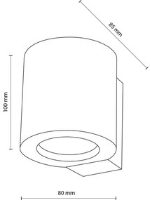 Nástěnné bodové svítidlo EVE 1xGU10/10W/230V buk