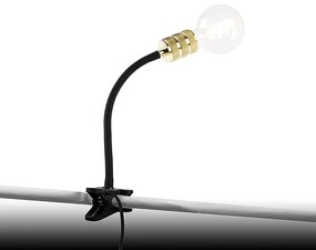 Moderní svěrací lampa zlatá s flex ramenem - Cavalux