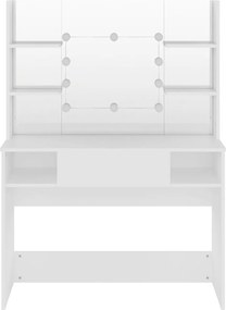Kosmetický stolek s LED světly 100 x 40 x 135 cm MDF bílý 331538