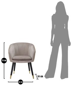 Designové křeslo Dandelion šedé
