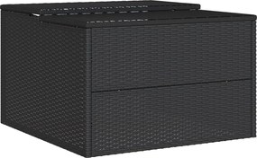 vidaXL Garáž pro robotickou sekačku 86x90x52/57 cm polyratan [365404] Barva: Šedá