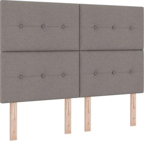 Postel s boxspringem s čelo Taupe 200 x 140 cm textil 3340757