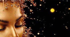 Malvis ® Obraz žena zlaté odstíny Velikost: 180x120 cm
