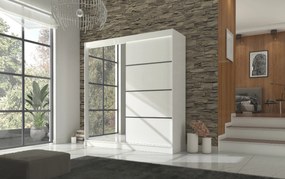 ADRK Furniture Posuvná skříň s zrcadlem GILTON 200 ADRK-SW-GIL-W-200