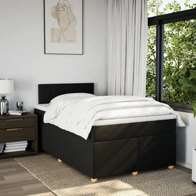 Box spring postel s matrací černá 120x200 cm textil 3288949