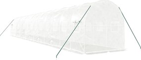 vidaXL Skleník s ocelovým rámem 28 m² 14 x 2 x 2 m [3188033] Barva: Zelená