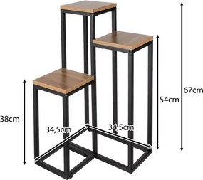 Květinový stolek - 3 úrovňový