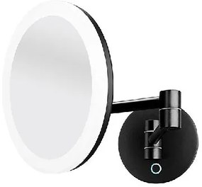 Nimco Zrcadla - Kosmetické zrcátko nástěnné s LED osvětlením, černá ZK 20265-90