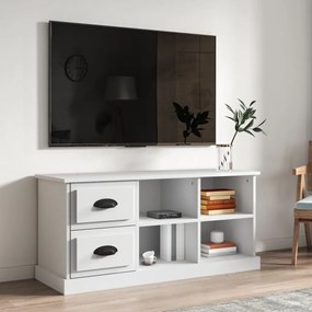 TV skříňka bílá 102 x 35,5 x 47,5 cm kompozitní dřevo