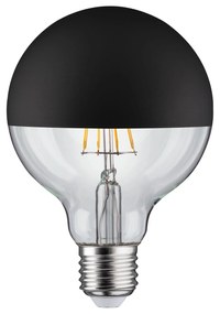 Paulmann 28676 LED žárovka s matně černým vrchlíkem, 6,5W LED 2700K E27 stmívatelná, výška 13,8cm