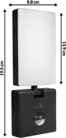 Maclean MCE516 B černá / Venkovní LED světlo / senzor pohybu / 10W / I
