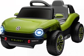 AIYAPLAY elektrické dětské auto pro děti od 3 let Volkswagen E-Buggy 12V s dálkovým ovládáním 2,4 GHz, odpružená zelená kola