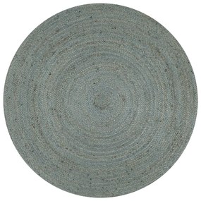 133670 vidaXL Ručně vyrobený koberec z juty kulatý 150 cm olivově zelený