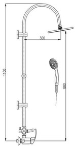 RAV Slezák Mississippi Sprchový systém s pákovou baterií, chrom MS081.5/7