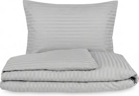 Kvalitex Ložní saténové povlečení s proužkem SVĚTLE ŠEDÉ 1x 220/200, 2x 70/90cm