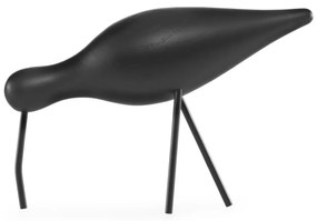 Normann Copenhagen Dřevěný pták Shorebird, velký, černý