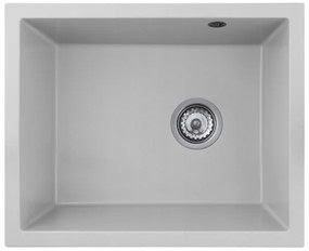 Gamma Decor 5040, 1-komorový granitový dřez 560x460x180 mm, bílá, GMA-ZLE000082