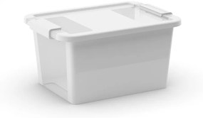 Plastový úložný box Bi Box s víkem S bílá